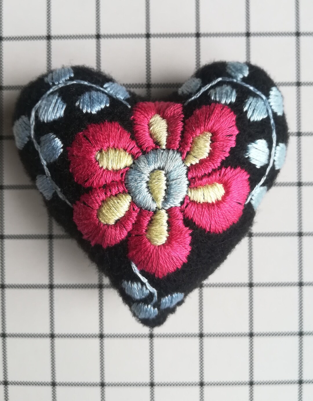 Matyo Style Embroidered Heart - Etsy