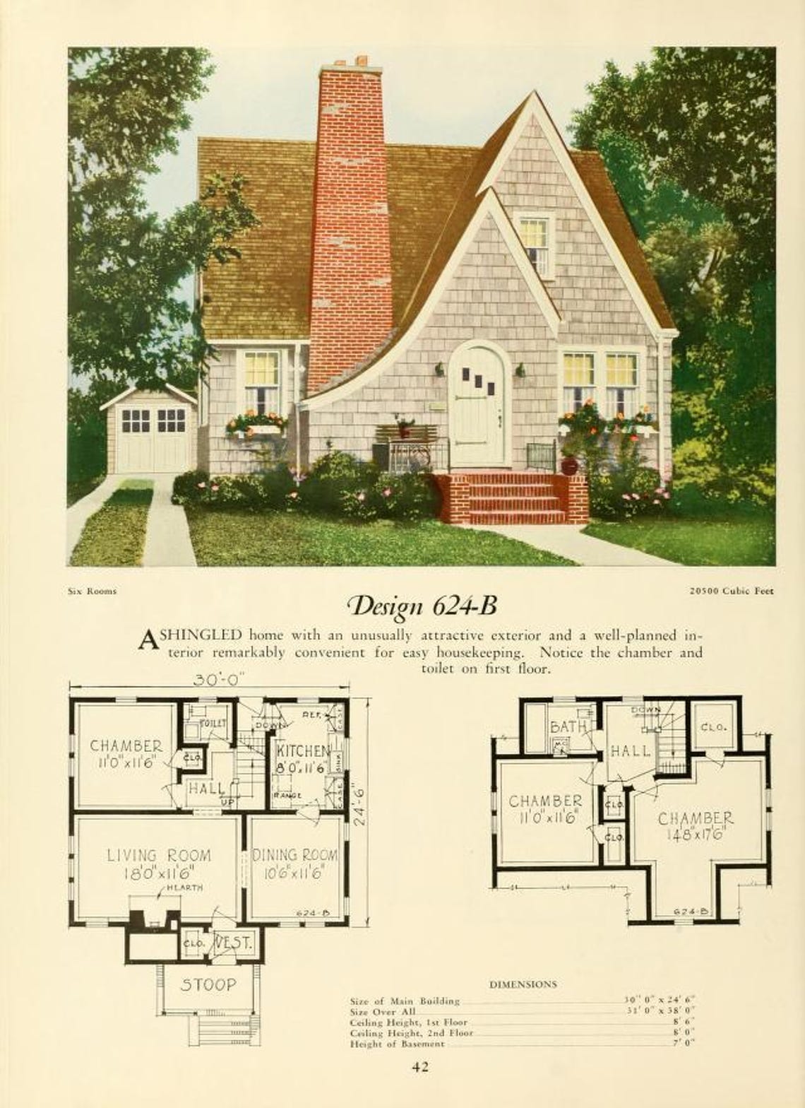 Vintage 1920s House Plans - 80 Classic Architectural Designs | Historic ...