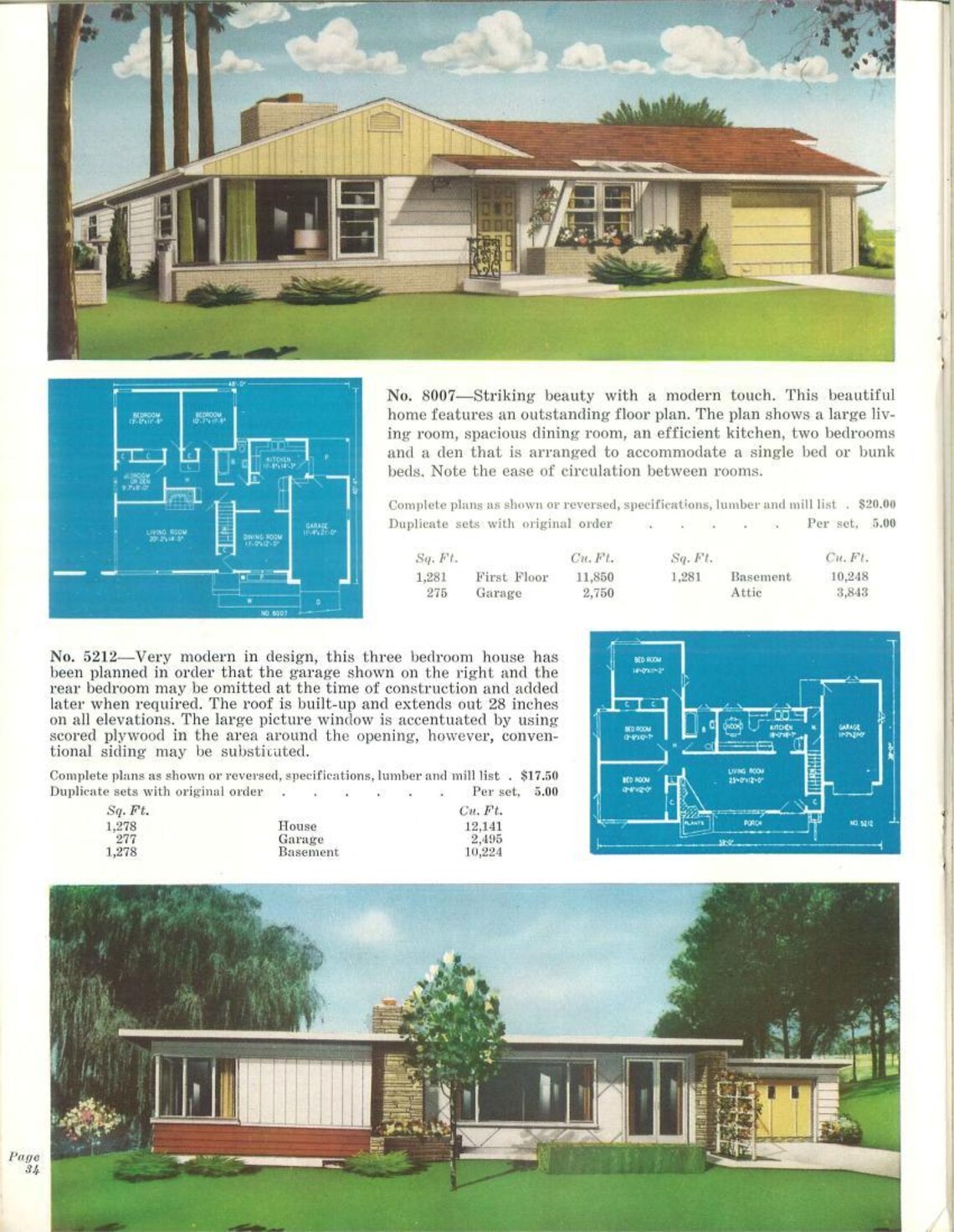 100 Vintage House Plans PDF | Garlinghouse Catalog | Mid Century Home ...