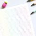 2 Printable Rainbow Colored Lined Pages Rainbow Colorful Lines Digital ...