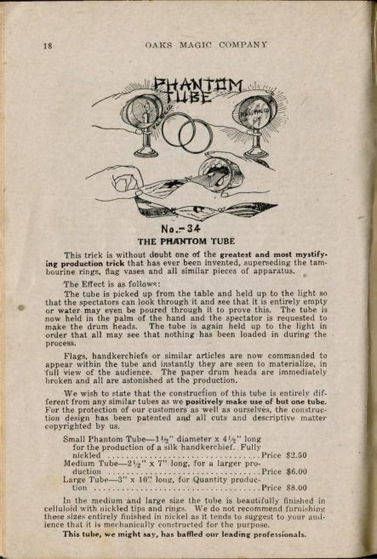 Vintage Magic Trick Catalogs (1913) | Oaks Latest Tricks Nos. 21 & 22 ...