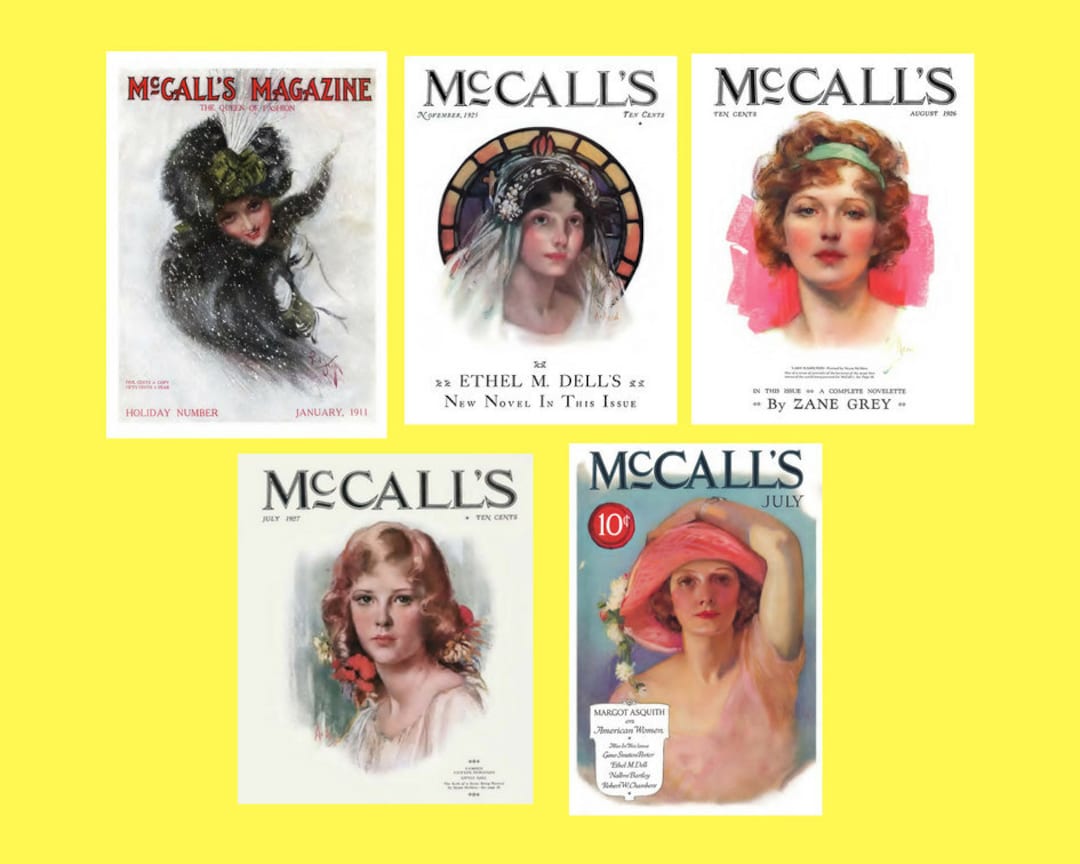 Set of 5 - Vintage Mccall's Magazines Complete - 400 + Pages - 1911 ...