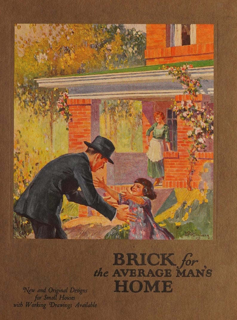 35 Vintage 1920 Historic Home Brick Designs for Cottages, Bungalows ...