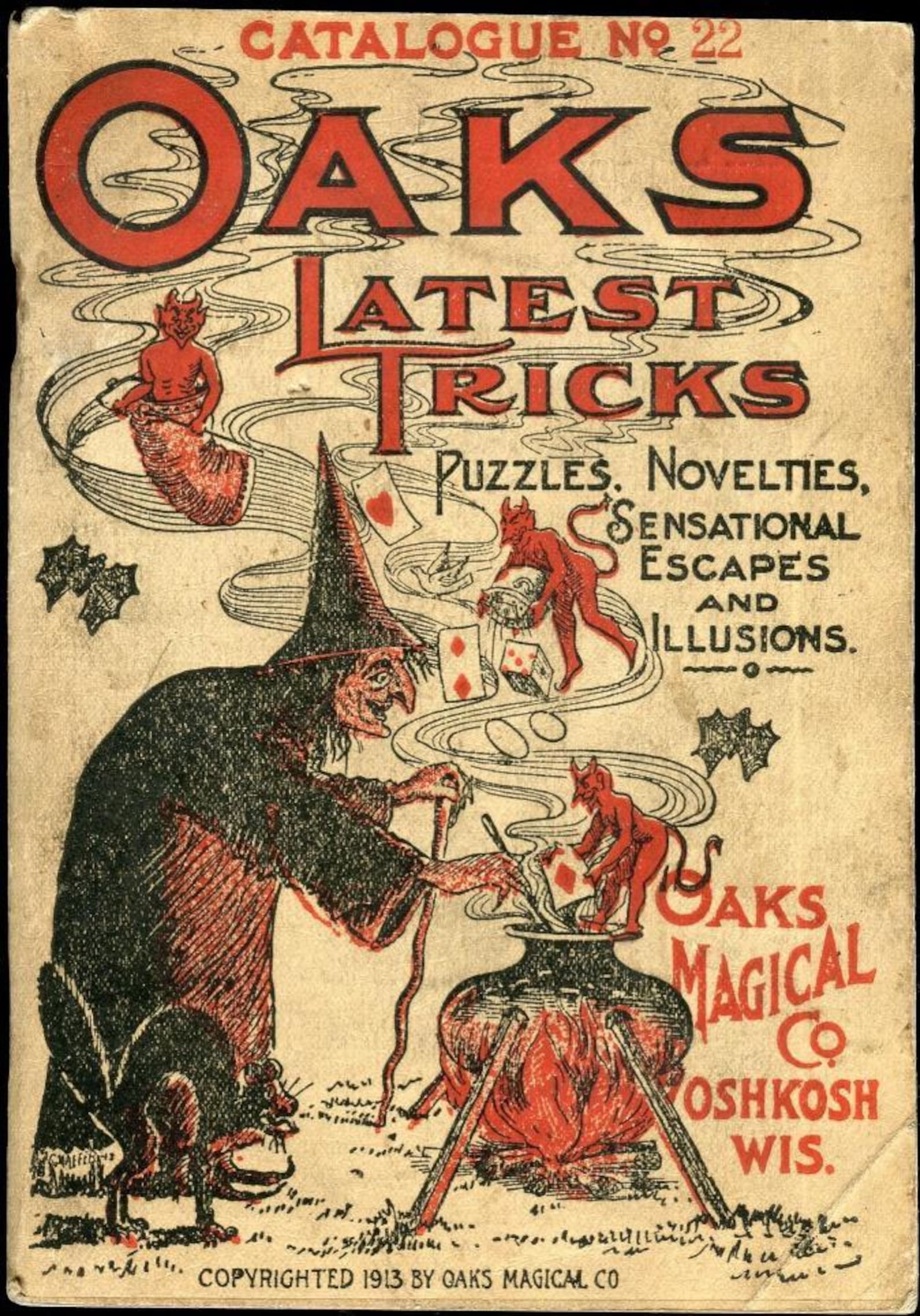 Vintage Magic Trick Catalogs (1913) | Oaks Latest Tricks Nos. 21 & 22 ...