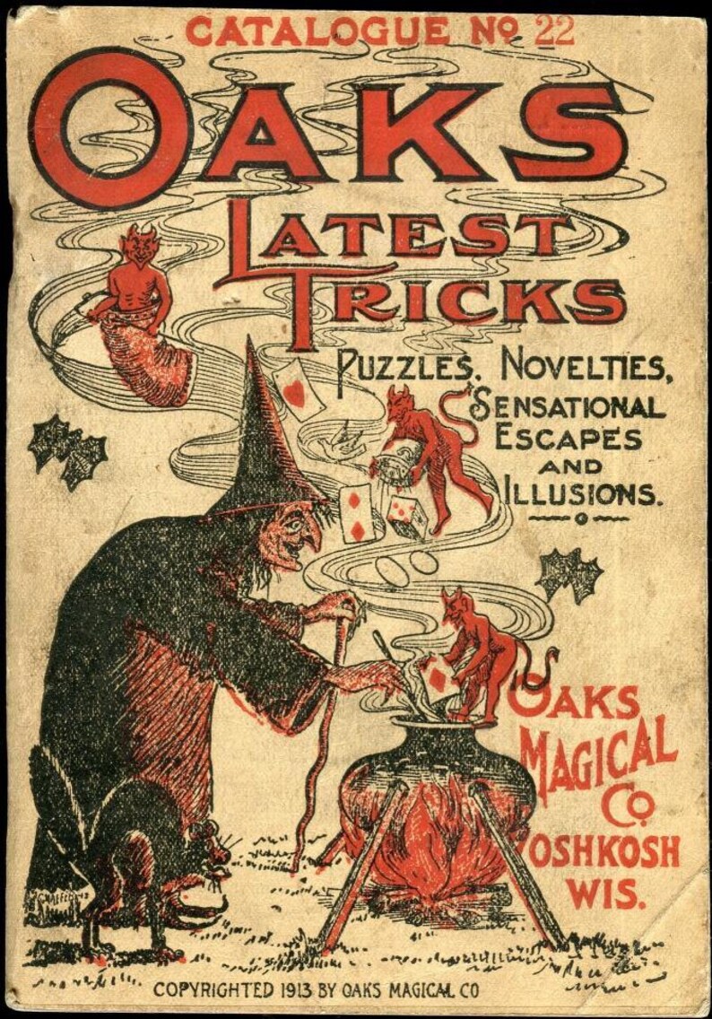 Vintage Magic Trick Catalogs (1913) | Oaks Latest Tricks Nos. 21 & 22 ...