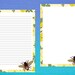 Bee Yellow Floral Stationery Letter Writing Paper Nature Printable ...