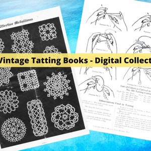 21 Vintage Tatting Digital Books - Patterns - Original Tat Instructions ...