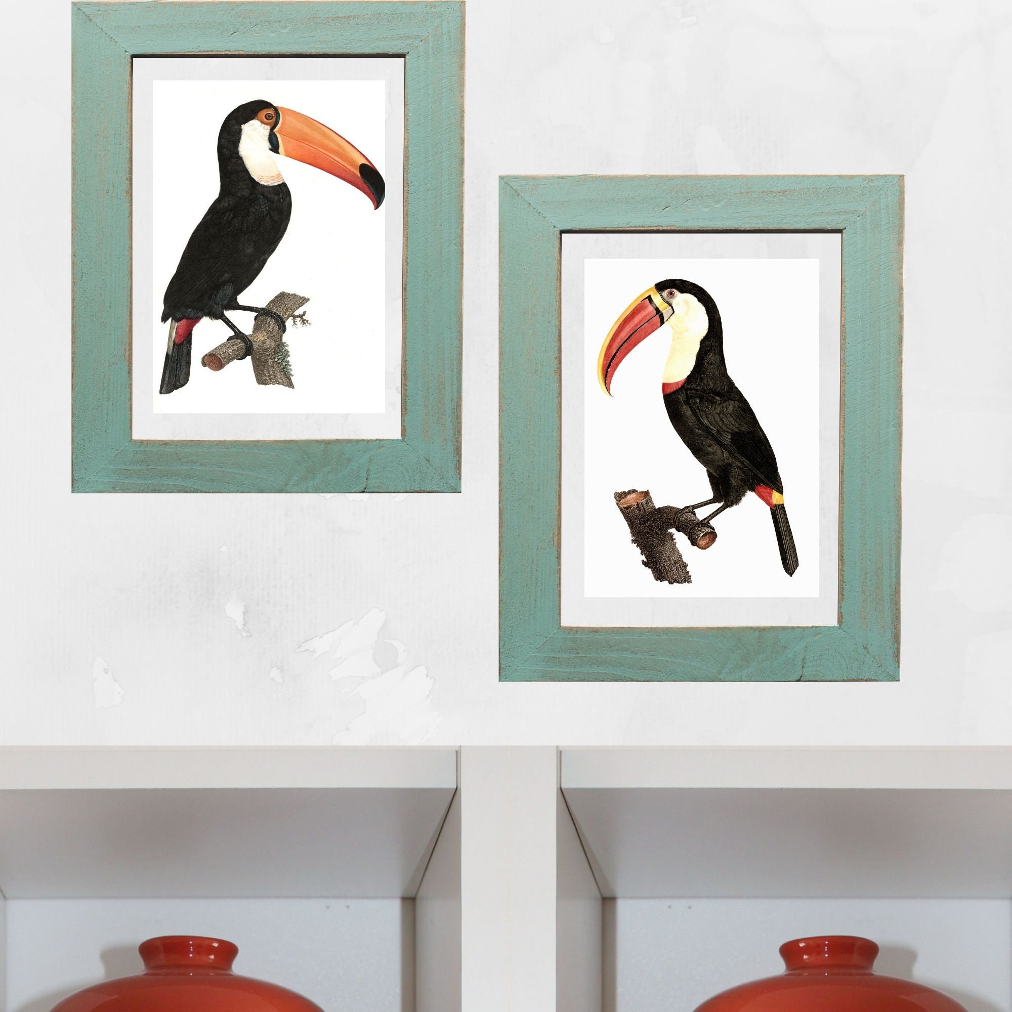 Toucan Art Printables Set of 2 Printable Vintage Illustrations Antique ...