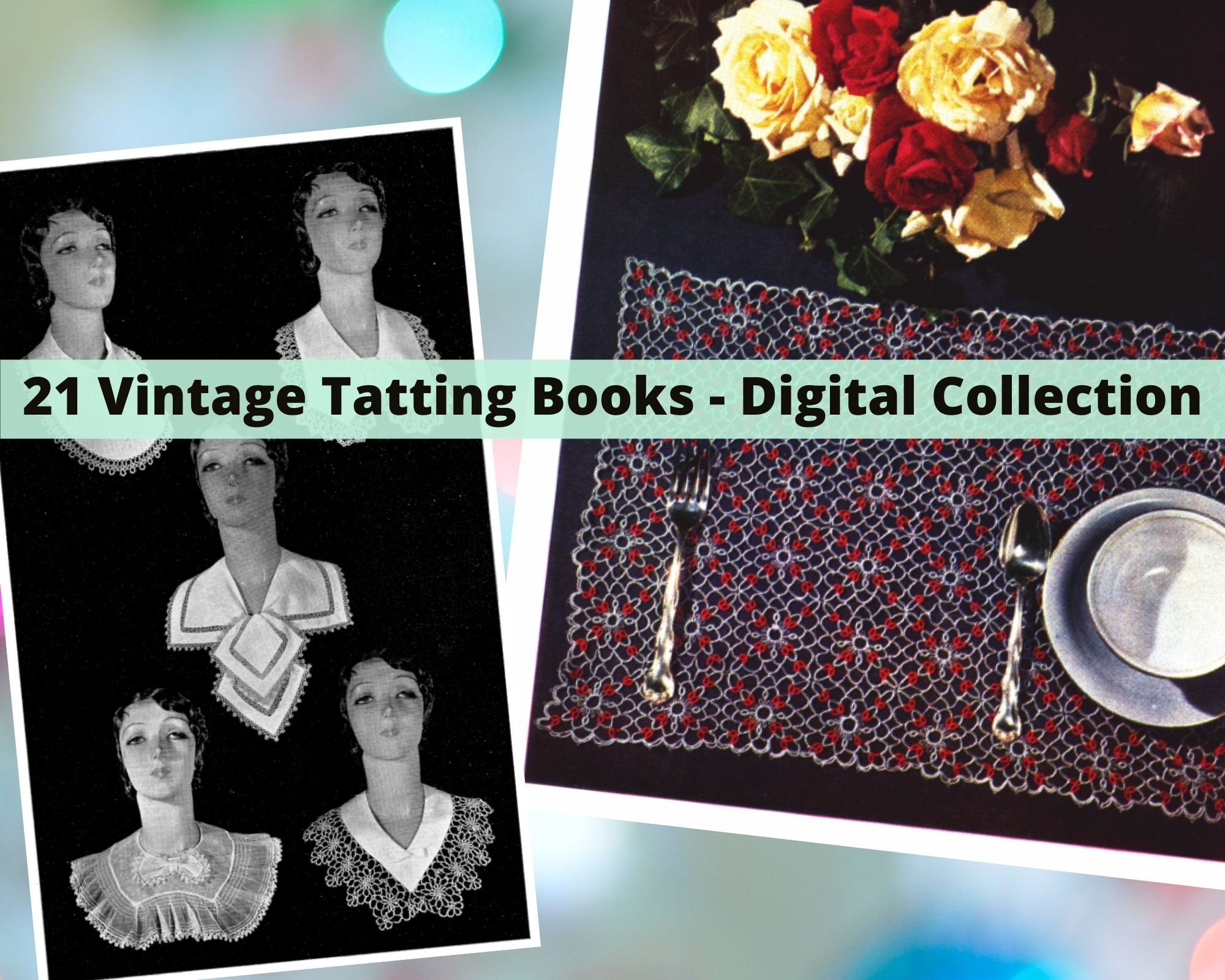 21 Vintage Tatting Digital Books - Patterns - Original Tat Instructions ...