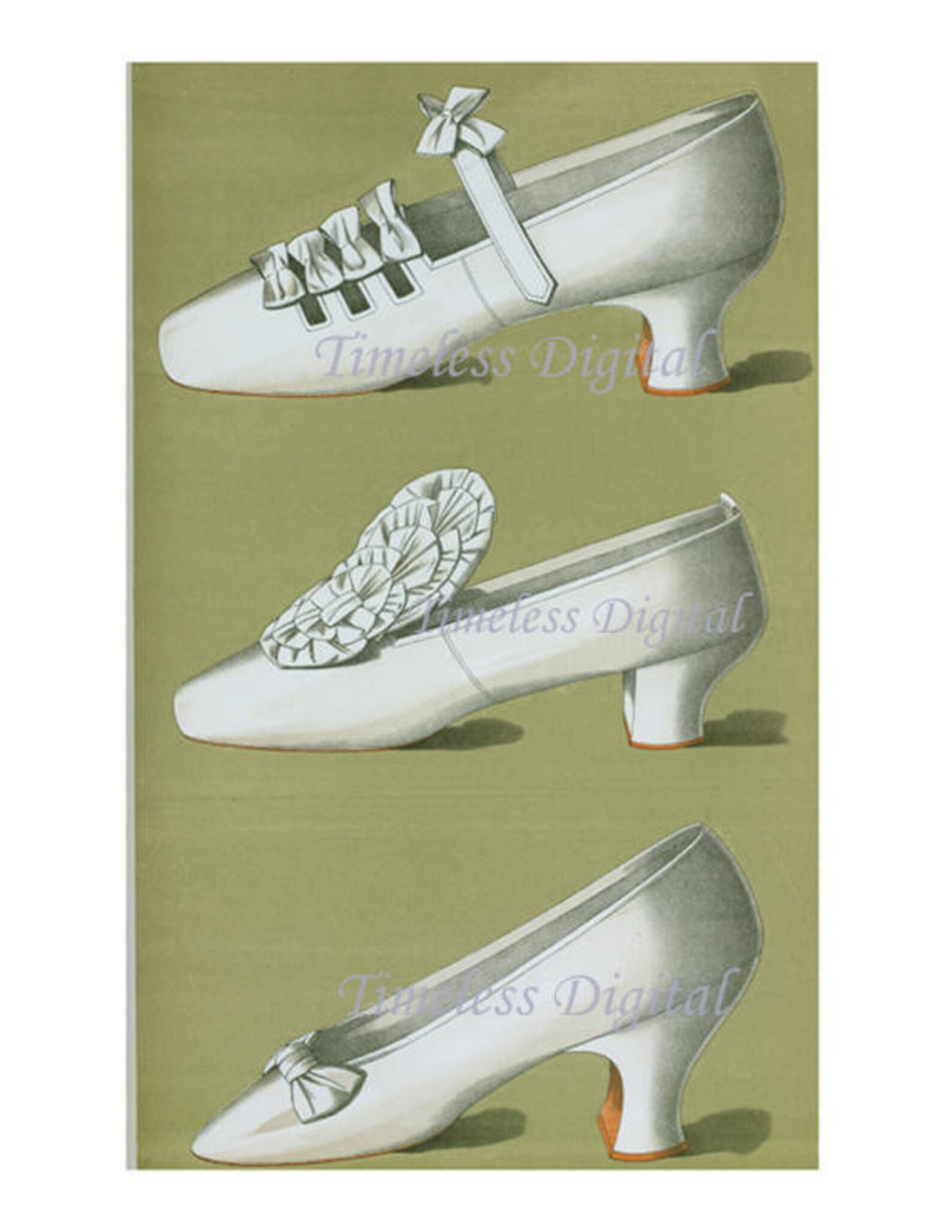 Vintage Wedding Shoes Images - Printable - Set of Four - 4 Large ...