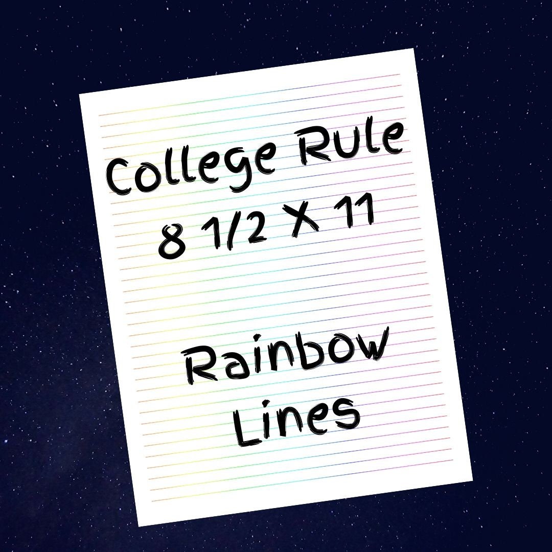 2 Printable Rainbow Colored Lined Pages Rainbow Colorful Lines Digital ...