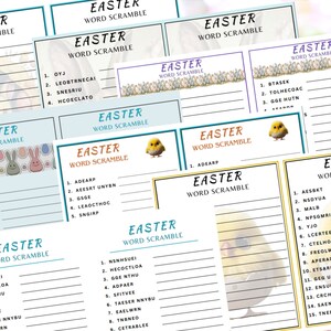 Easter Word Scramble Printable Set of 7 Pages | Instant Download ...