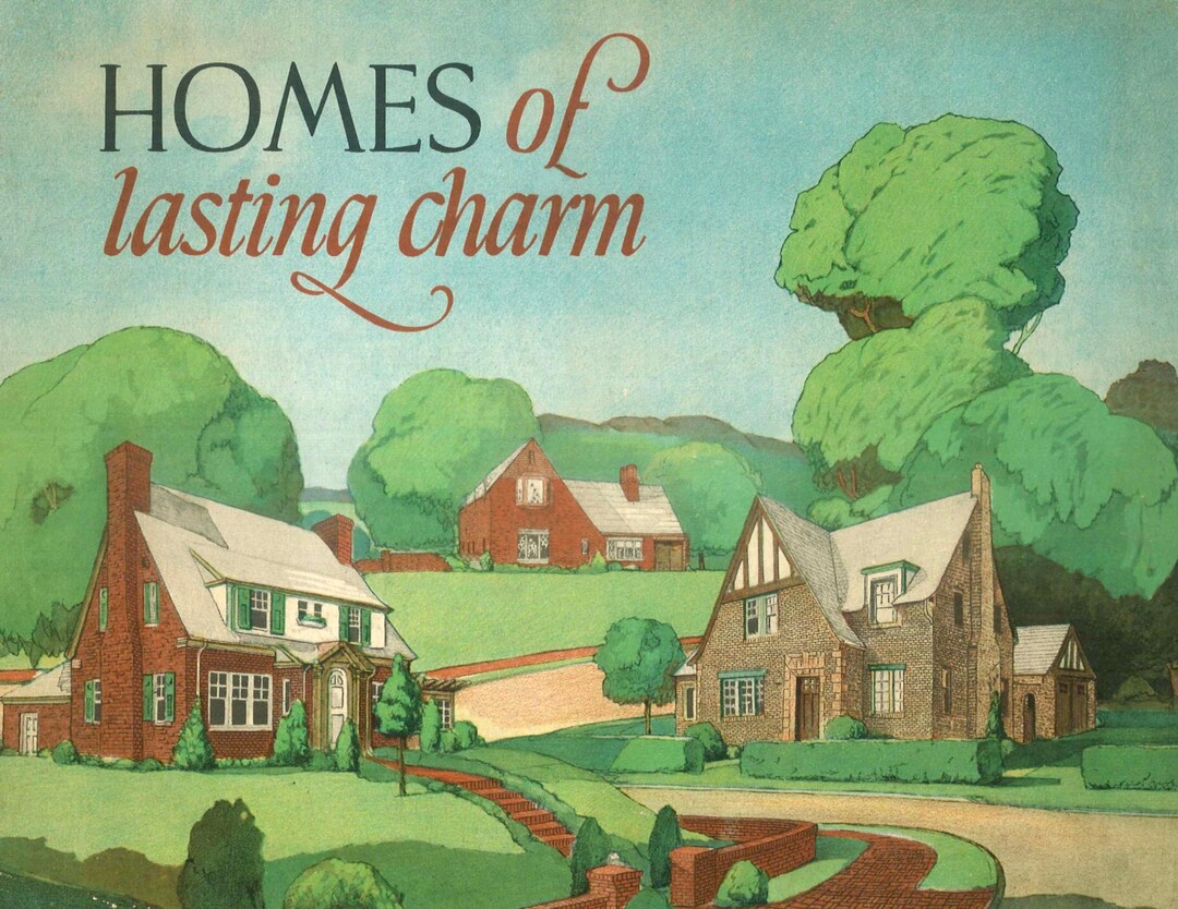 Vintage 1927 Small House Plans Catalog – 120 Brick Home Designs With ...