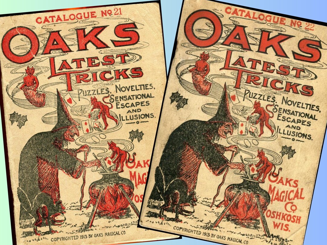 Vintage Magic Trick Catalogs (1913) | Oaks Latest Tricks Nos. 21 & 22 ...