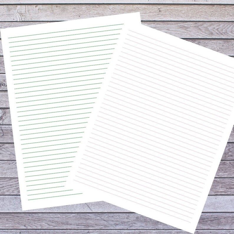 12 Line Colors Lined Paper Printable - Colorful Lines - Digital Paper ...