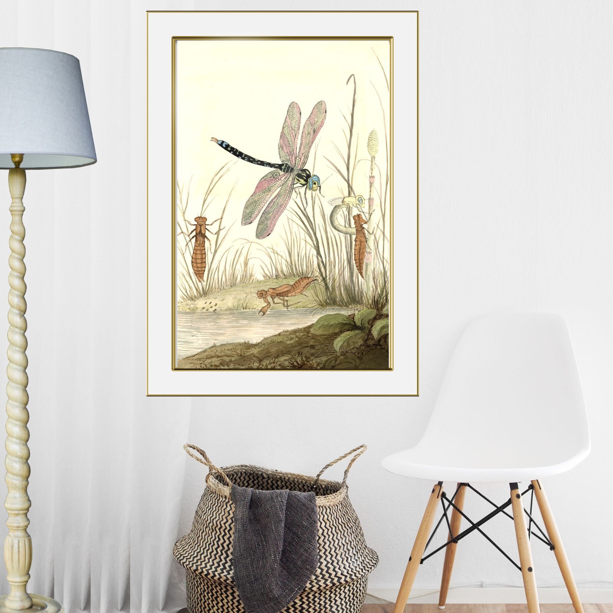 Dragonfly Art Printables Poster Printable Vintage Illustration Antique ...