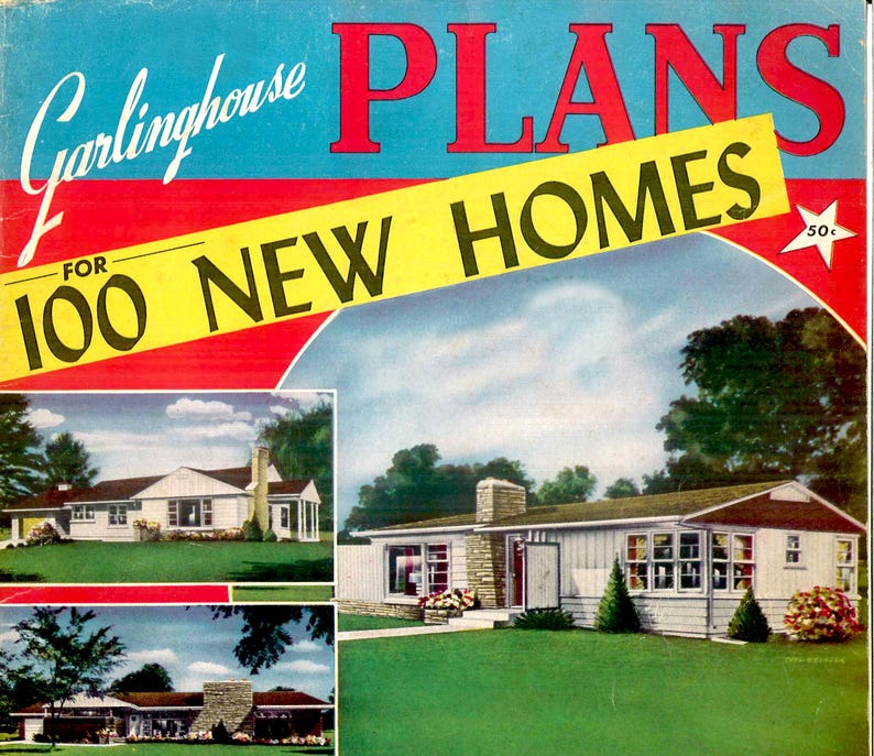 100 Vintage House Plans PDF | Garlinghouse Catalog | Mid Century Home ...