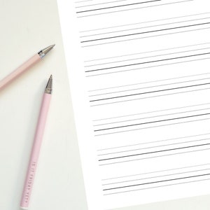 12 Printable Handwriting Practice Colored Lined Pages - Colorful Lines ...