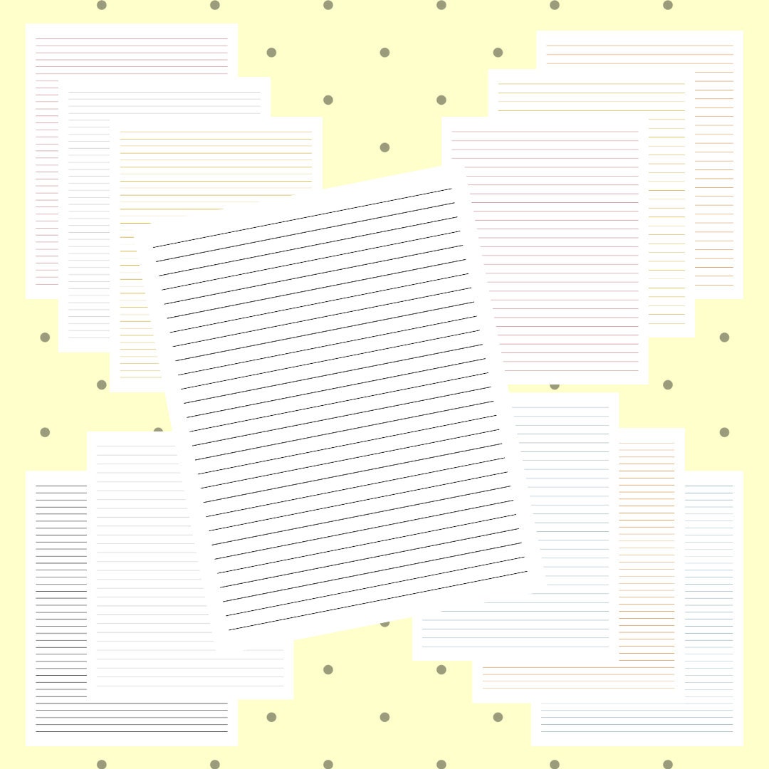 12 Printable colors of Metal Theme Colored Lined Pages Colorful Lines ...