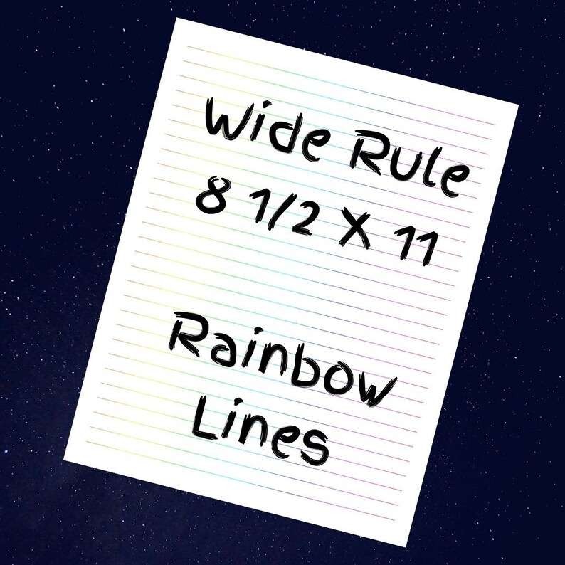 2 Printable Rainbow Colored Lined Pages | Rainbow Colorful Lines ...