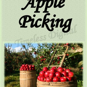 Apple Picking Flyers - Set of 4 Sheets - Fall Autumn Apples - Scrapbook ...