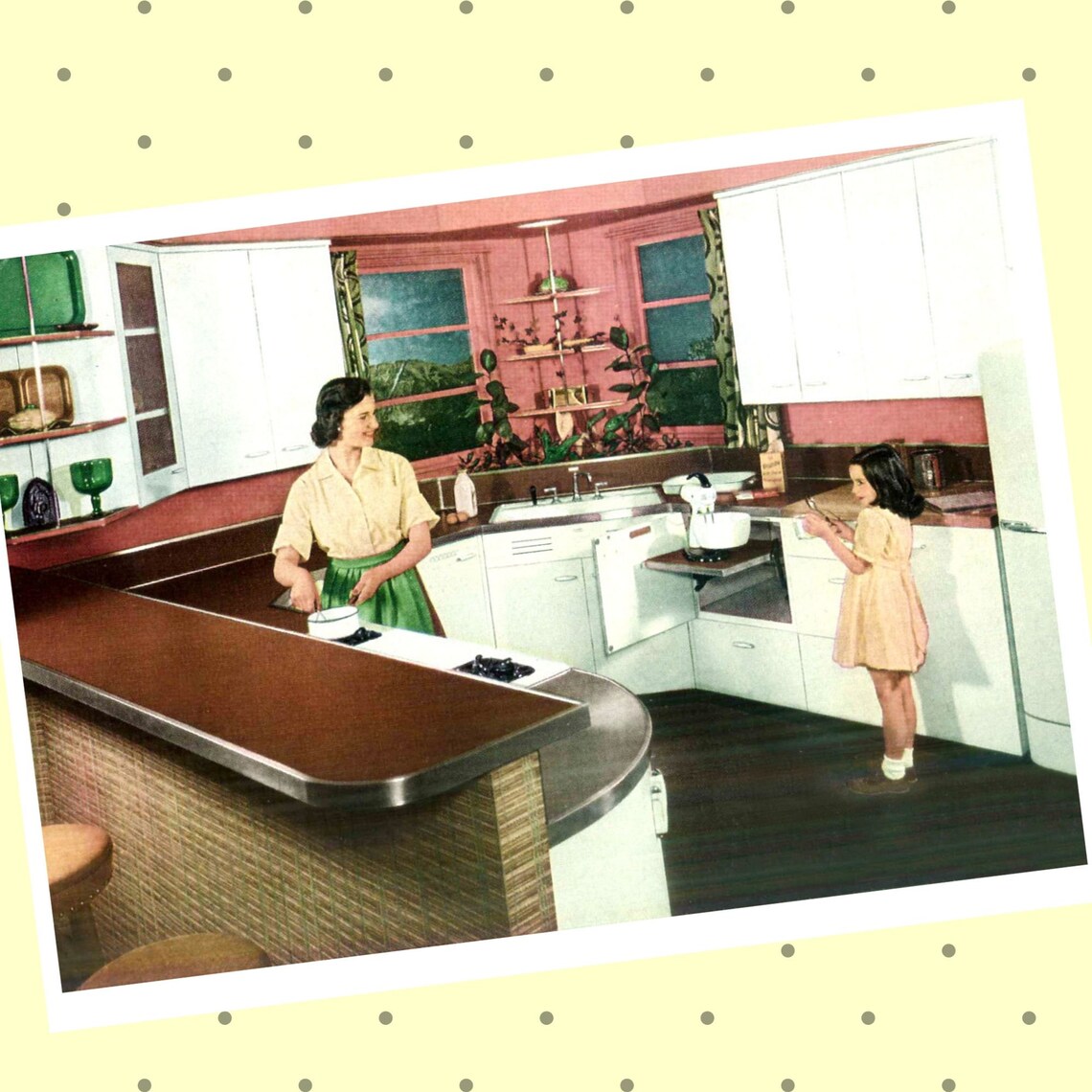 Kitchen Design From the 1950s Digital Collage Sheet 9 - Etsy