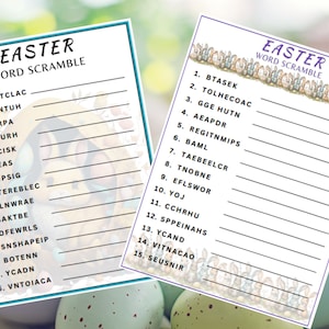 Easter Word Scramble Printable Set of 7 Pages | Instant Download ...