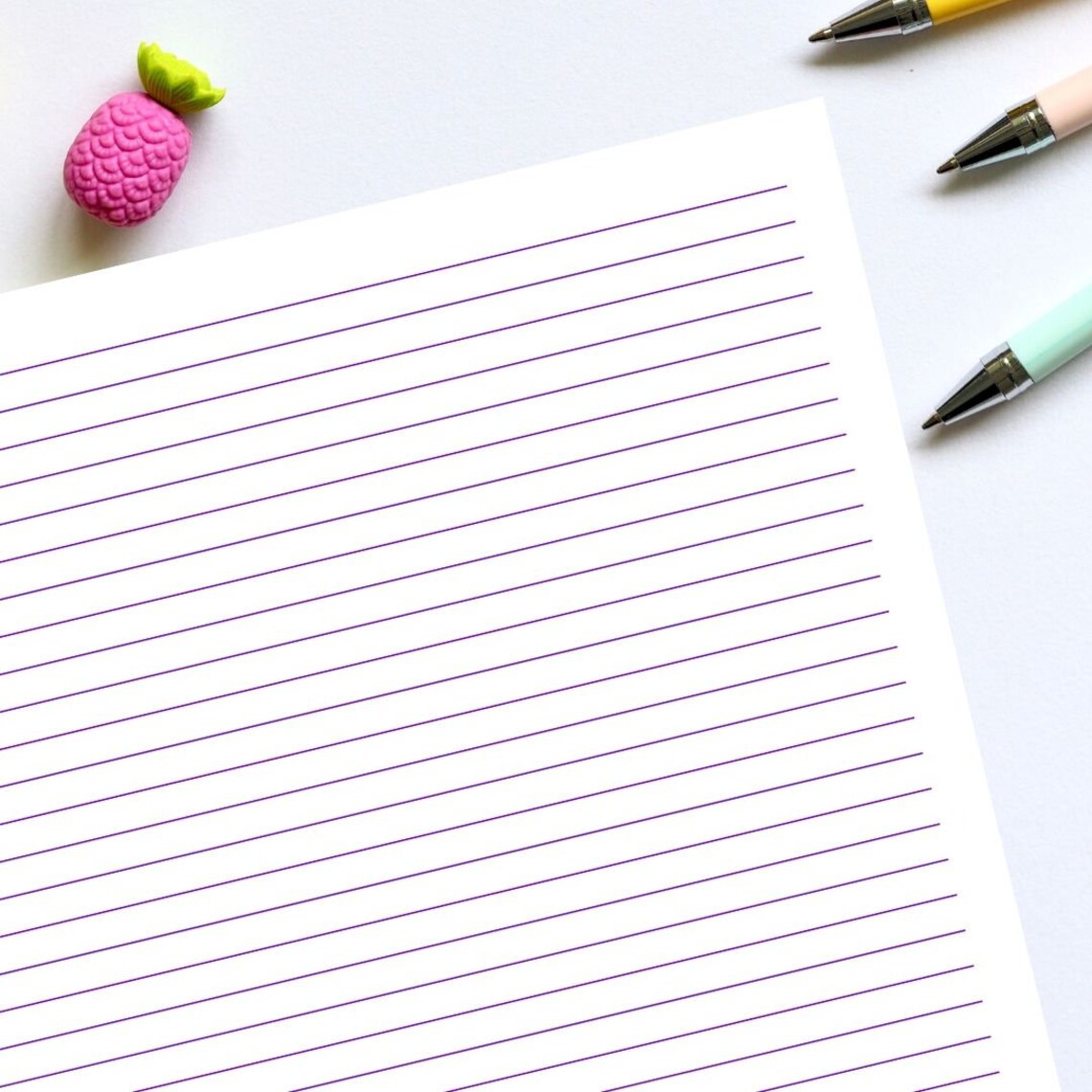 12 Line Colors Lined Paper Printable Colorful Lines Digital Paper ...