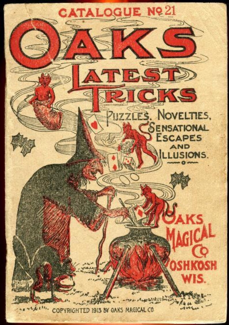 Vintage Magic Trick Catalogs (1913) | Oaks Latest Tricks Nos. 21 & 22 ...