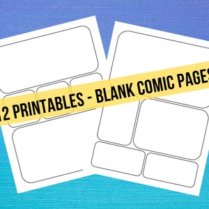 12 Printable Blank Comic Book Pages - Callouts - Digital Paper Pack ...