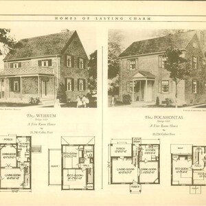 Vintage 1927 Small House Plans Catalog – 120 Brick Home Designs With ...