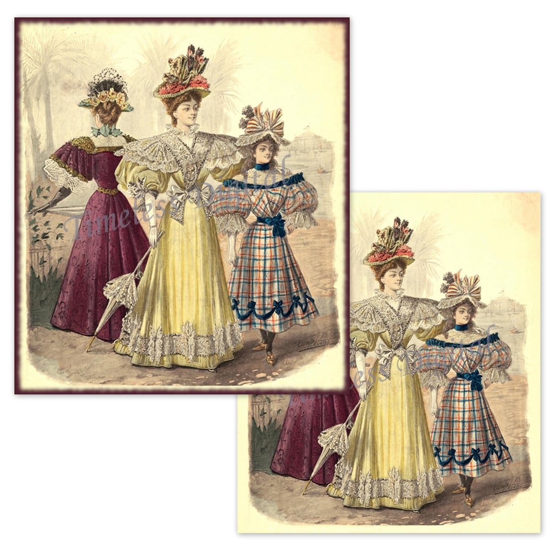 Victorian Ladies With Parasol Images - Printable - Antique Pictures ...