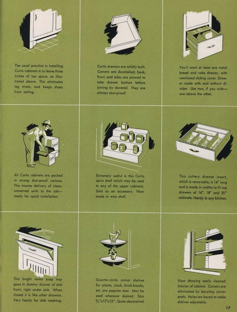 Vintage 1949 Kitchen Design – Curtis Cabinets & Retro Cabinet Ideas ...