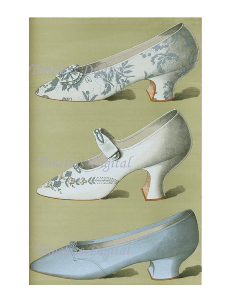 Vintage Wedding Shoes Images - Printable - Set of Four - 4 Large ...