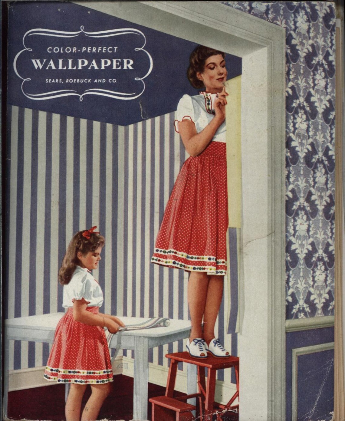 1942 Vintage Wallpaper Sample Book - Color-perfect by Sears | Digital Download PDF | Printable ...