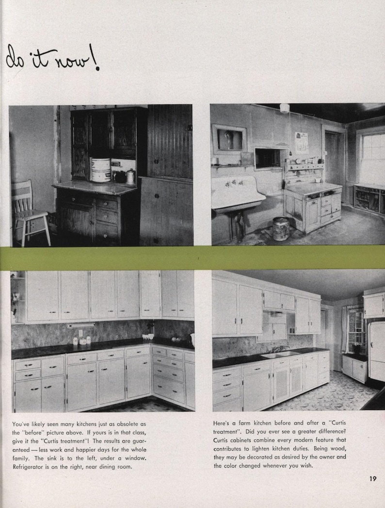 Vintage 1949 Kitchen Design – Curtis Cabinets & Retro Cabinet Ideas ...