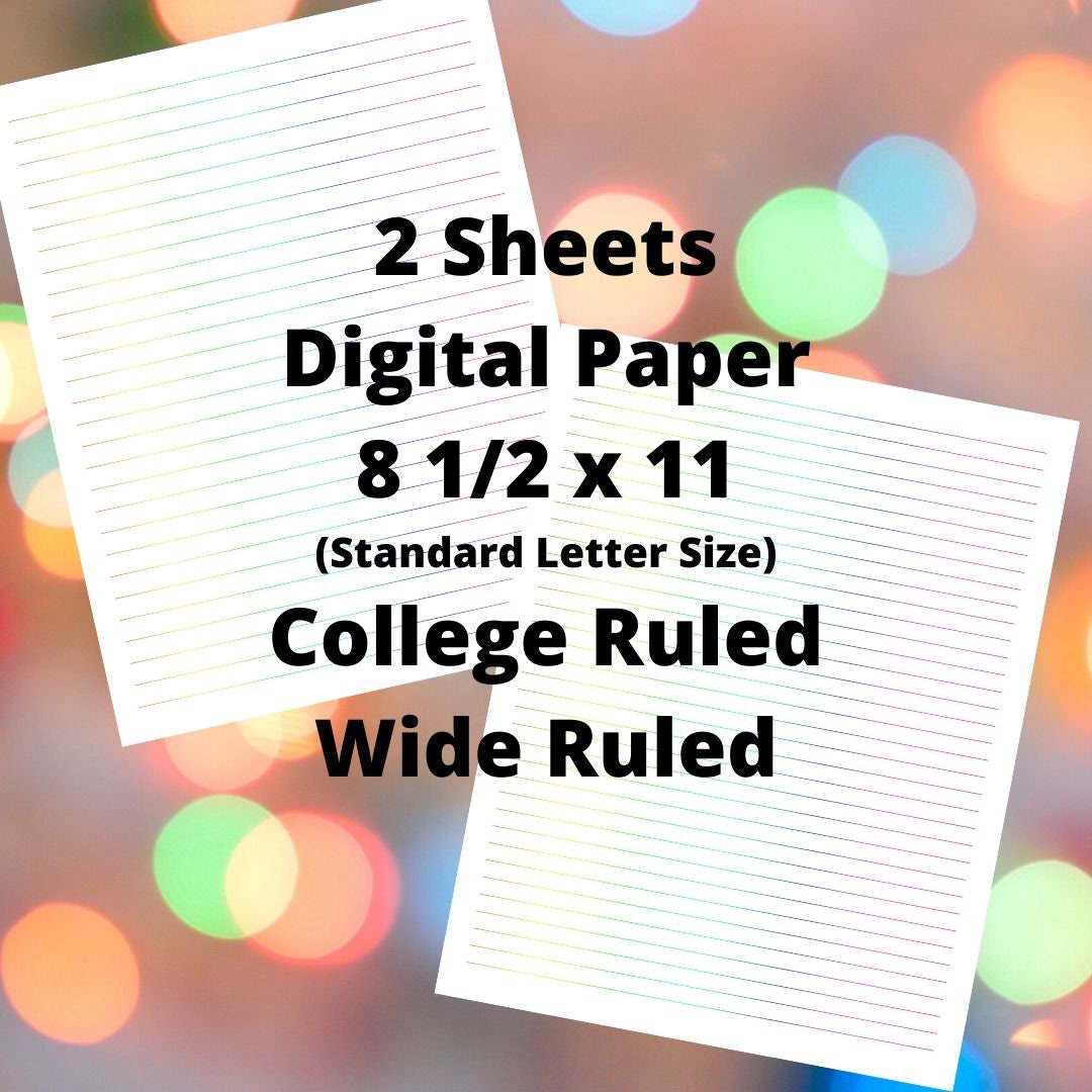 2 Printable Rainbow Colored Lined Pages | Rainbow Colorful Lines ...