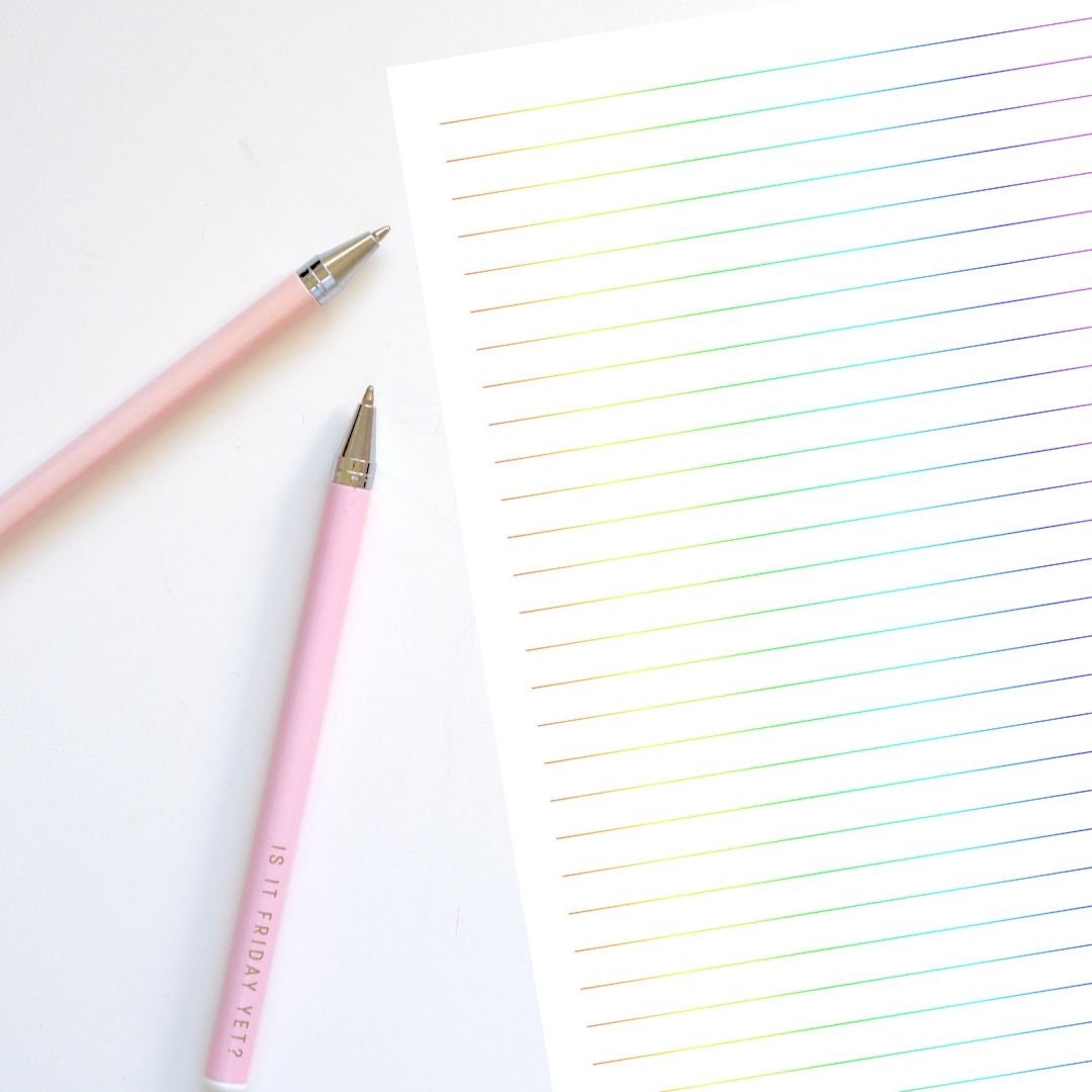 2 Printable Rainbow Colored Lined Pages Rainbow Colorful Lines Digital ...