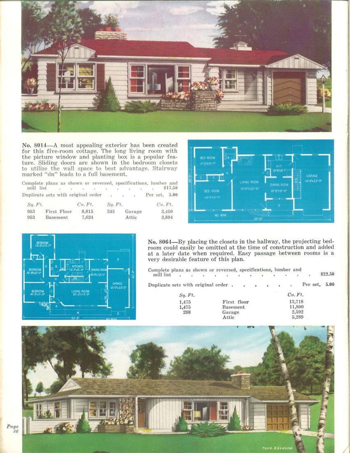 100 Vintage House Plans PDF | Garlinghouse Catalog | Mid Century Home ...