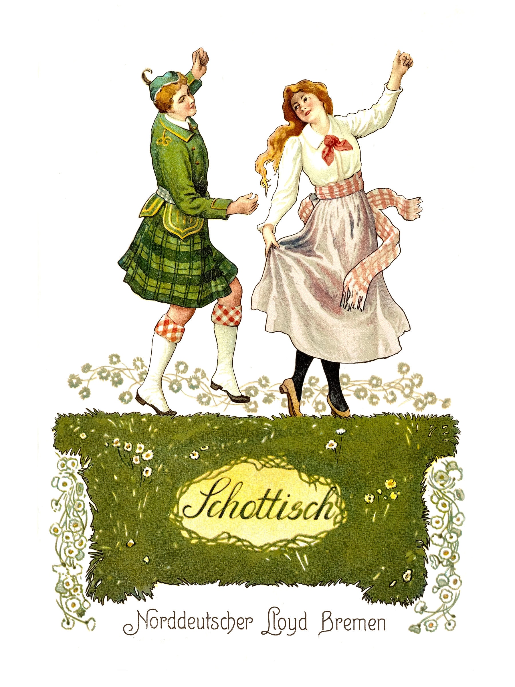 Vintage Scottish Dancing Dance - Image - Printable - 6 X 8 Antique ...