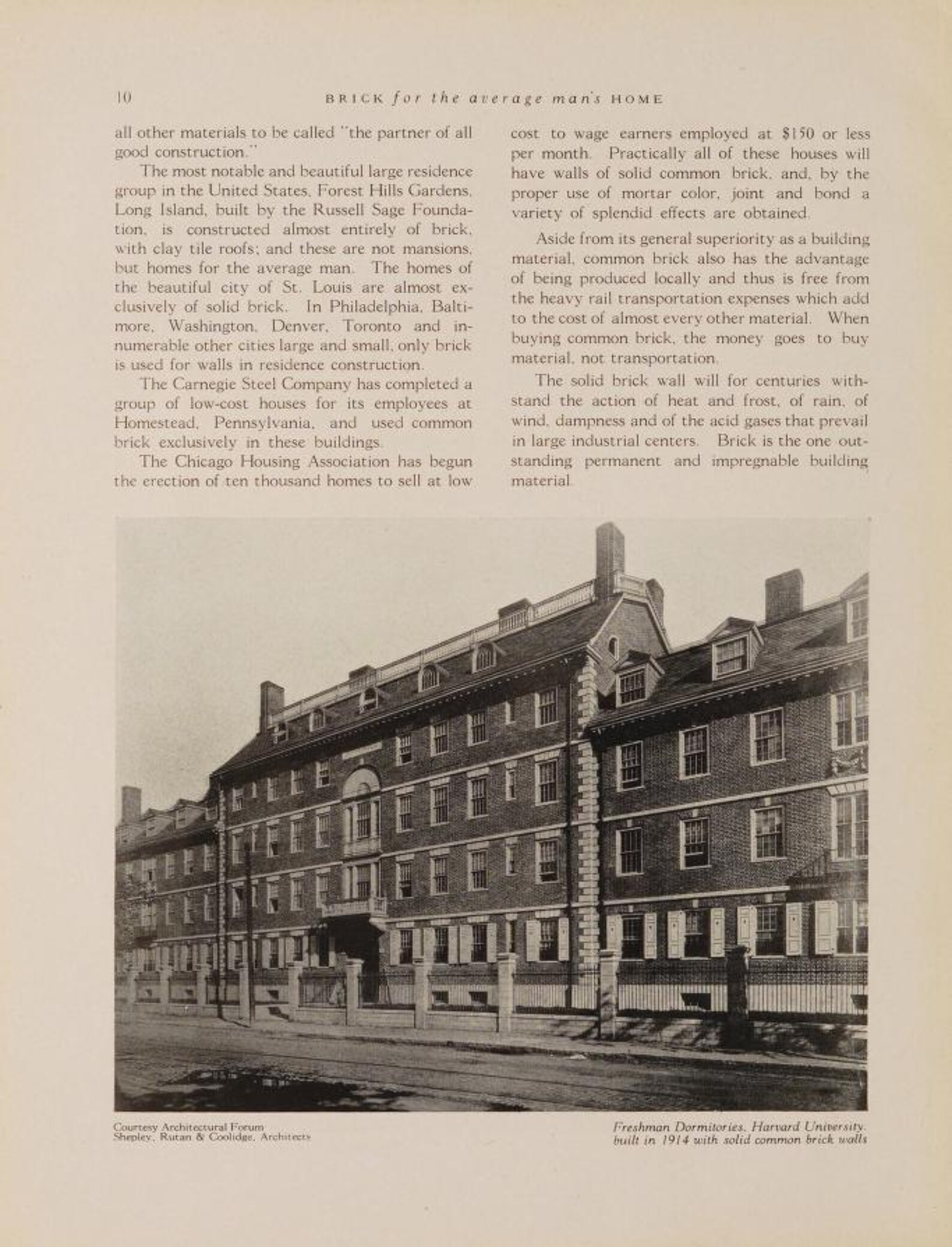 35 Vintage 1920 Historic Home Brick Designs for Cottages, Bungalows ...