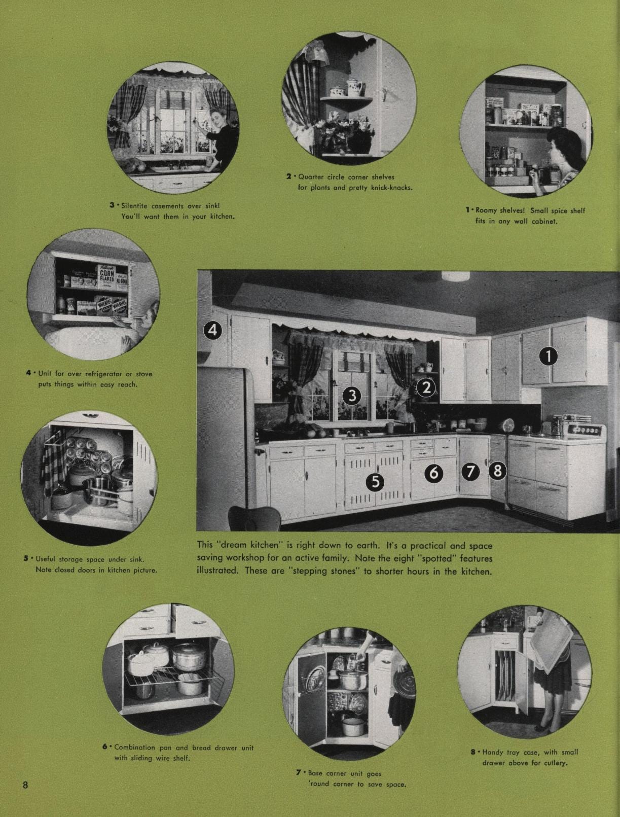 Vintage 1949 Kitchen Design – Curtis Cabinets & Retro Cabinet Ideas ...