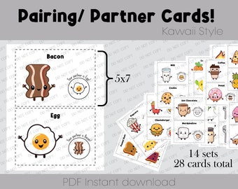 EDITABLE Food Partner Pairing Cards Classroom Management Google Drive ...
