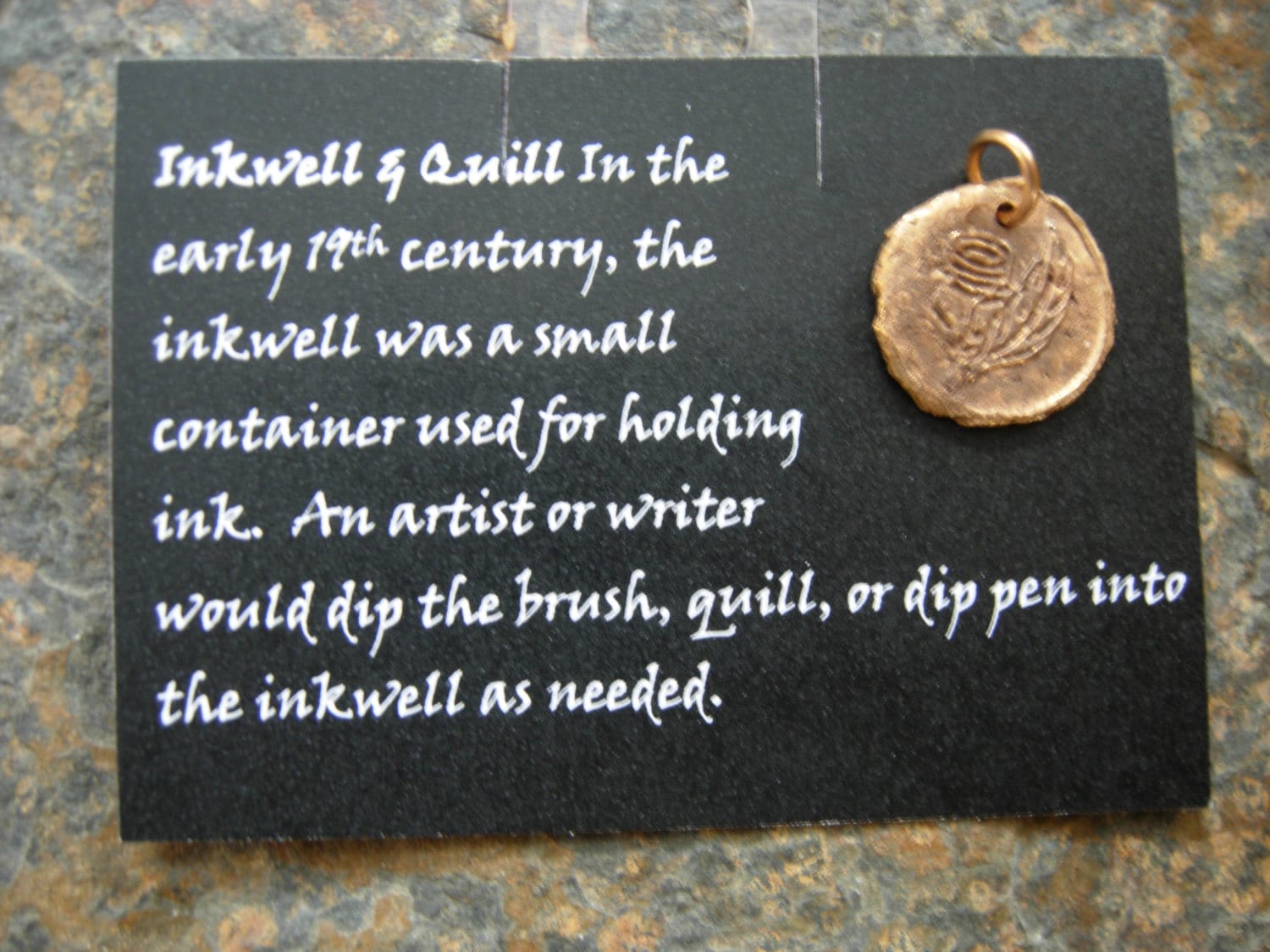 Ink Well and Quill Wax Seal Charm Writer Writing Pen and | Etsy