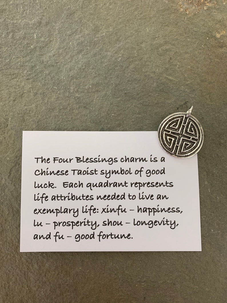 Four Blessings Charm, Good Luck Charm, Chinese Taoist Symbol, Happiness ...