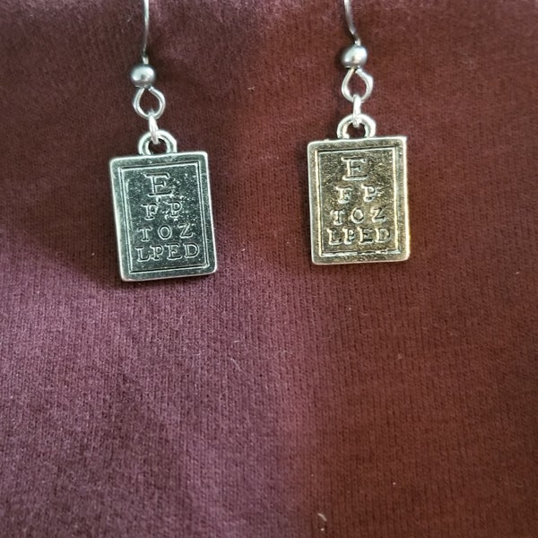 Eye Chart Earrings - Etsy