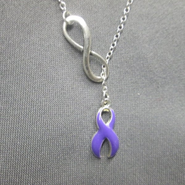 Purple Ribbon Charm - Etsy
