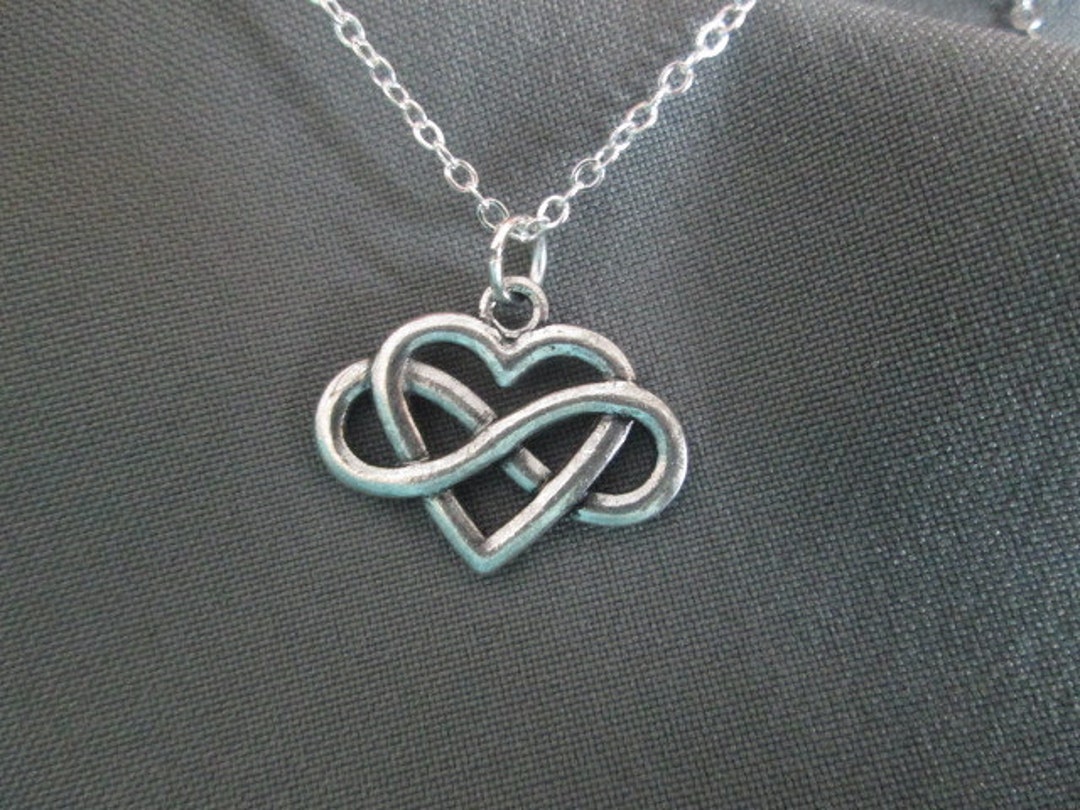 Infinity Heart Necklace - Etsy