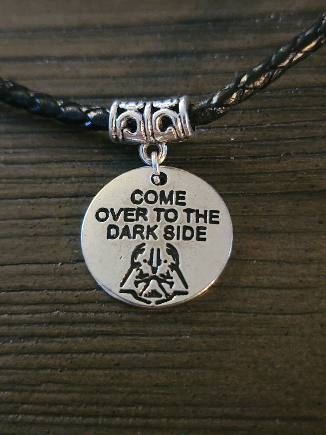 Star Wars Dark Side Necklace - Leather Cord or Silver Chain - Etsy