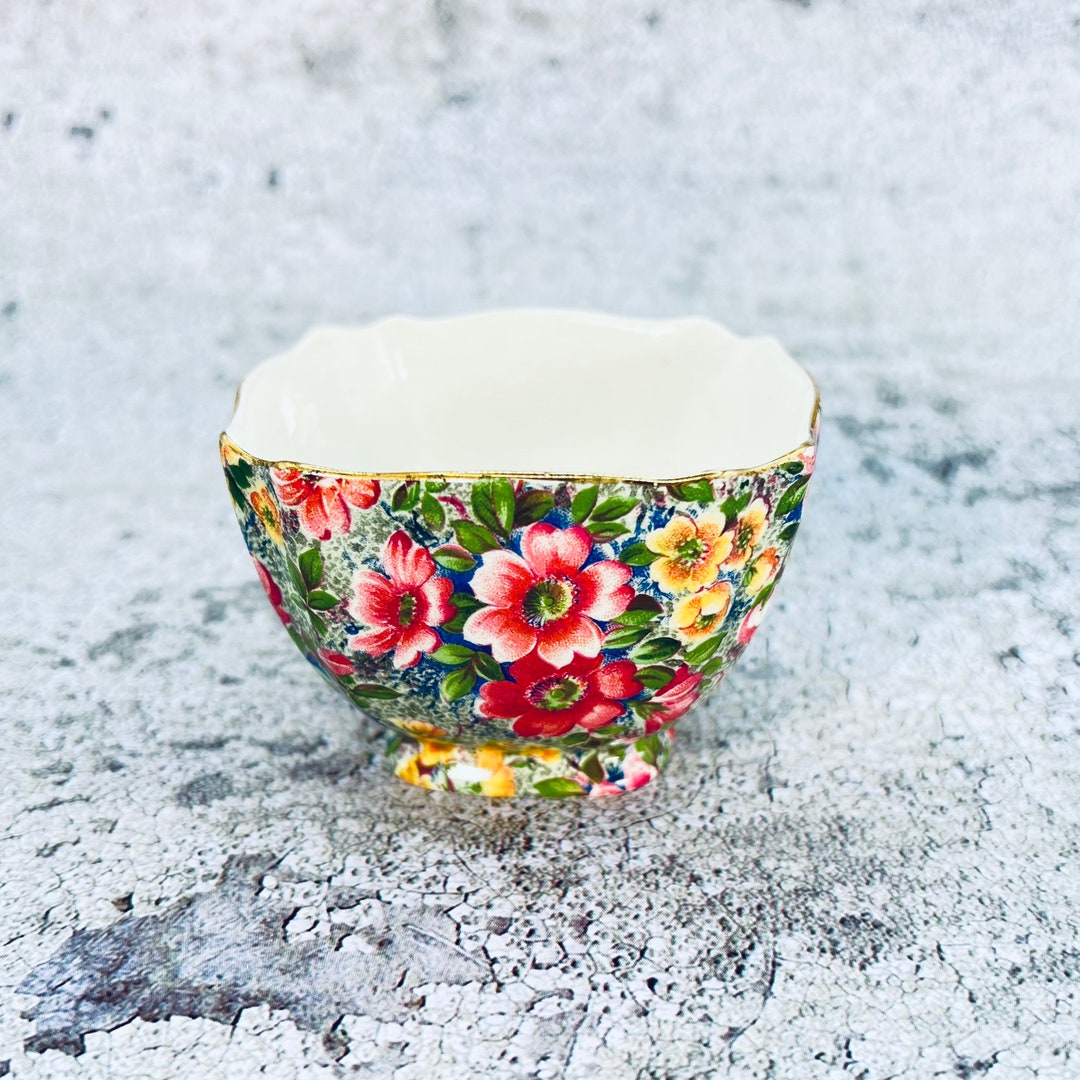 Vintage Lord Nelson Briar Rose Chintz Sugar Bowl, Vintage Chintz Bowl ...